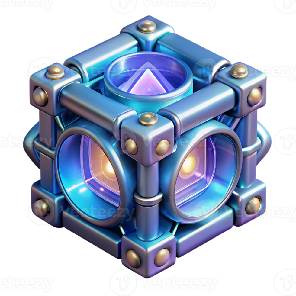 serene artistic A quantum computer core glowing with energy, complex geometric patterns ...