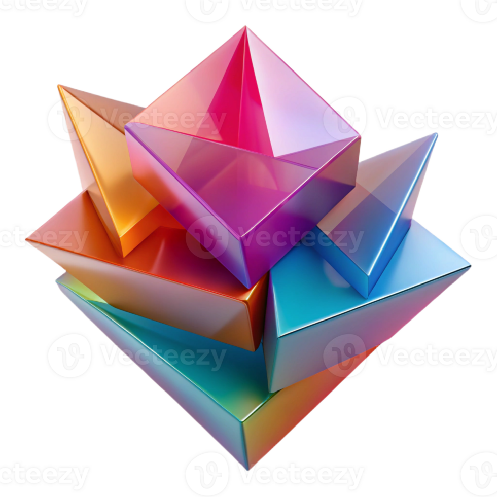 Stunning Creative A Series Of Overlapping Translucent Colored Planes Creating A Sense Of