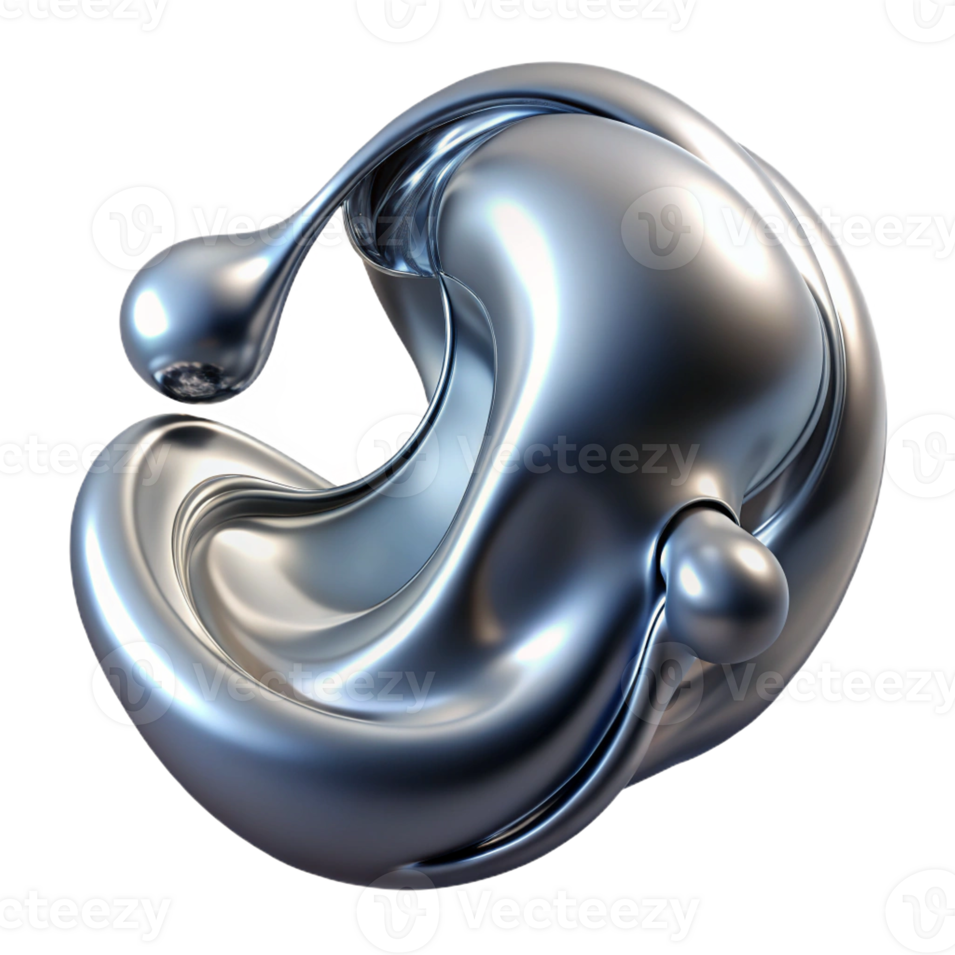 Beautiful Minimalist A Dynamic Flow Of Liquid Mercury Morphing And Transforming Into Abstract