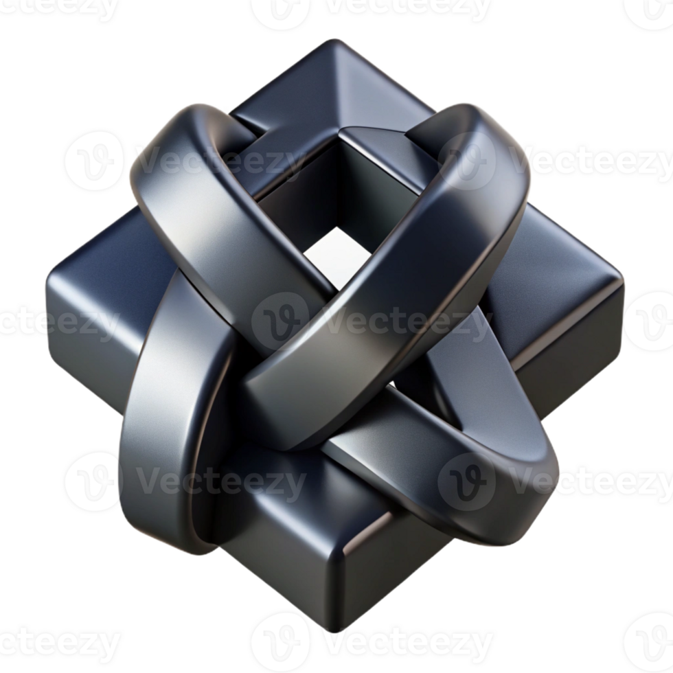 extraordinary artistic Interlocking geometric shapes, rendered in matte ...