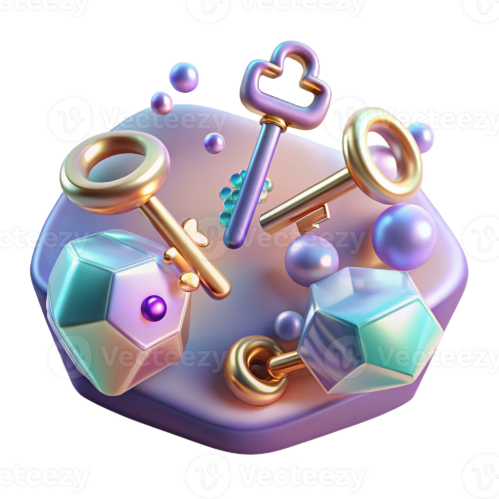 impressive minimalist Floating Keys Isolated Surreal Dream Symbol ...