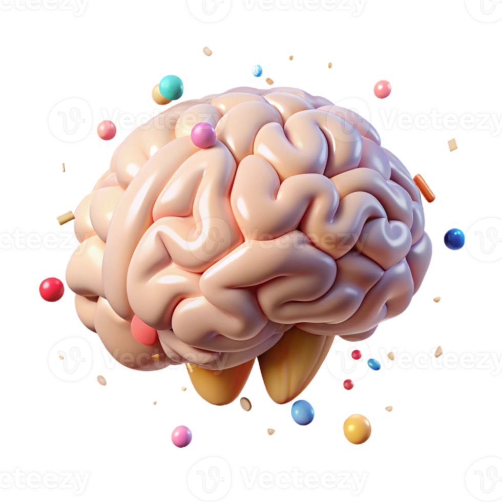 Dramatic Abstract Human Cerebrum Anatomy Isolated For Cognitive Science Authentic 59069397 Png