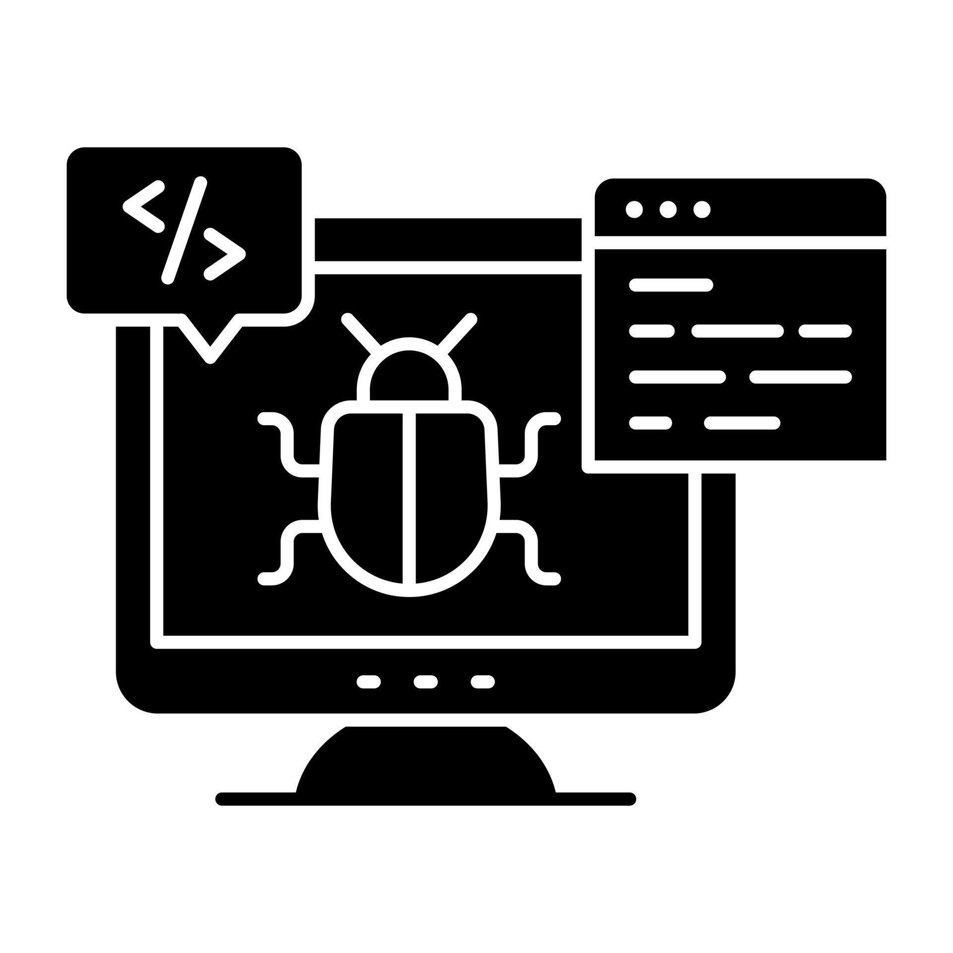 Conceptual Solid Design Icon Of Computer Bug 59090055 Vector Art At Vecteezy