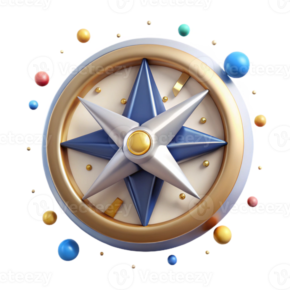 Magnificent Modern Compass Rose Navigation Tool Cutout For Cartography