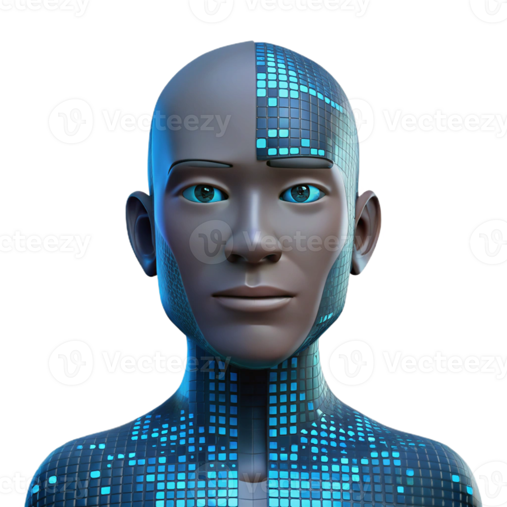 extraordinary traditional A digital representation of a human face, composed of binary code ...