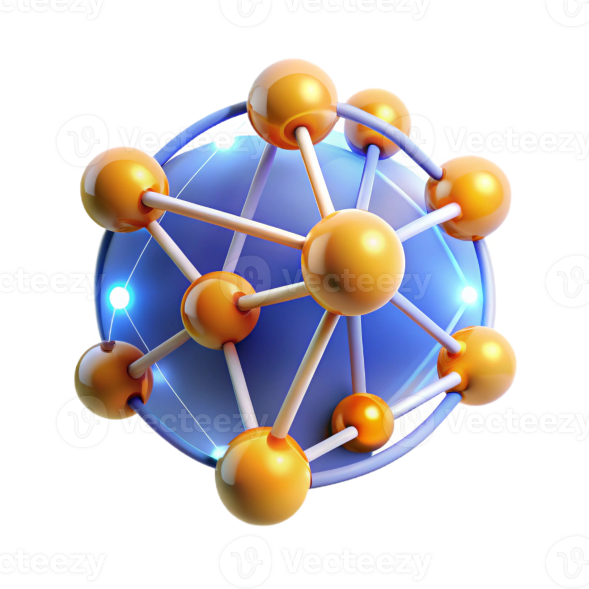 Vibrant Modern A Stylized Representation Of The Internet A Network Of Interconnected Nodes And