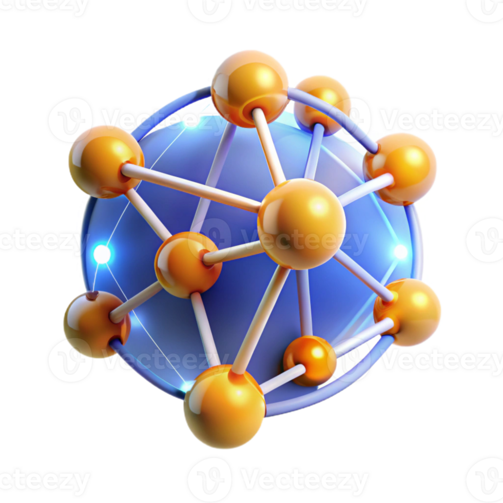 vibrant modern A stylized representation of the internet, a network of interconnected nodes and ...
