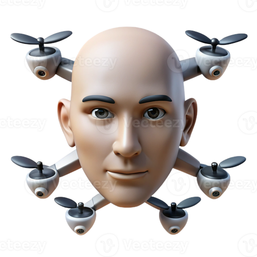 beautiful creative A swarm of drones forming a human face, twilight ... beautiful creative A swarm of drones forming a human face, twilight ...