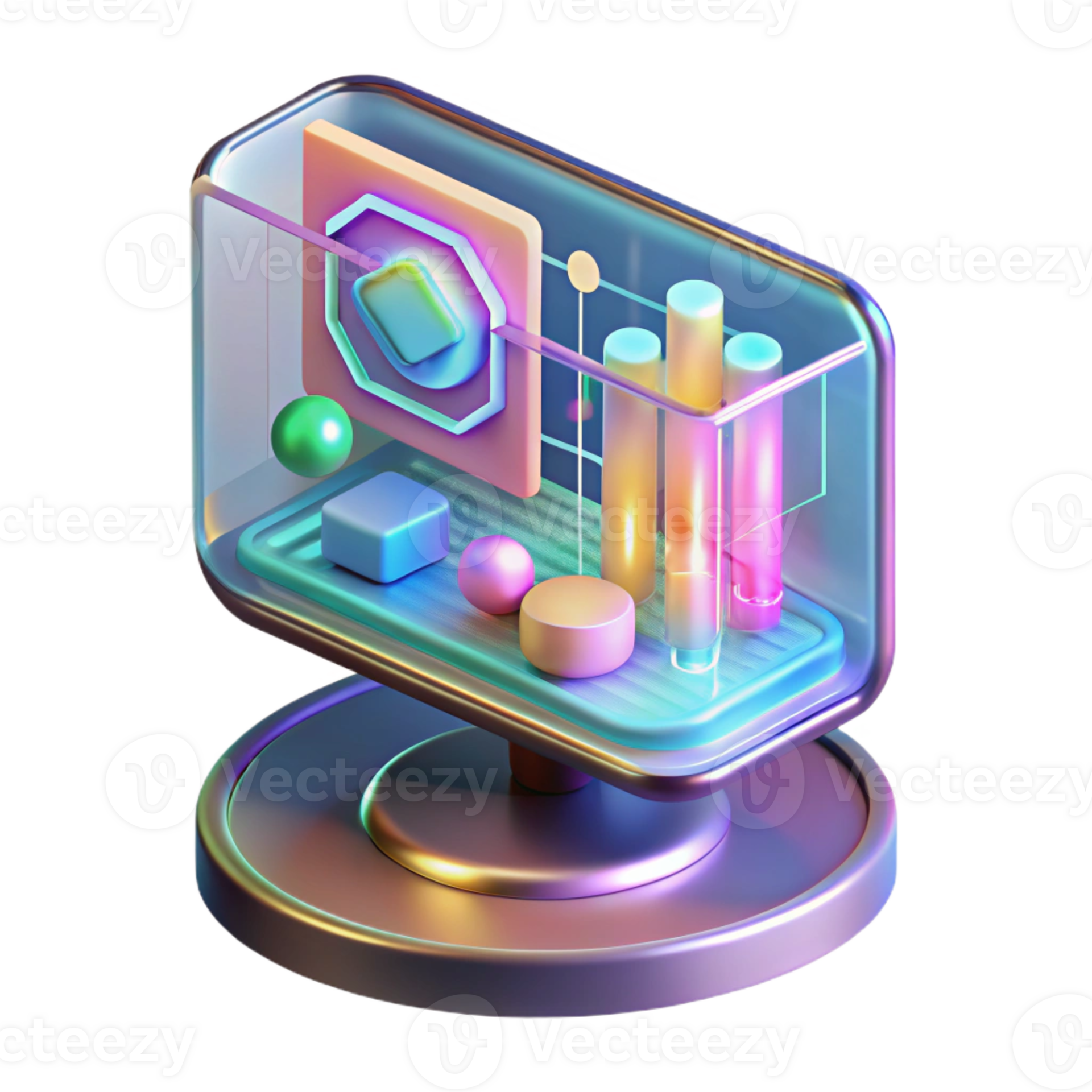 dramatic contemporary Holographic interface display, complex data visualization high resolution ...