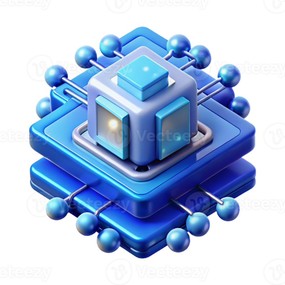 Elegant Creative A Quantum Computer Processing Complex Data Cool Blue