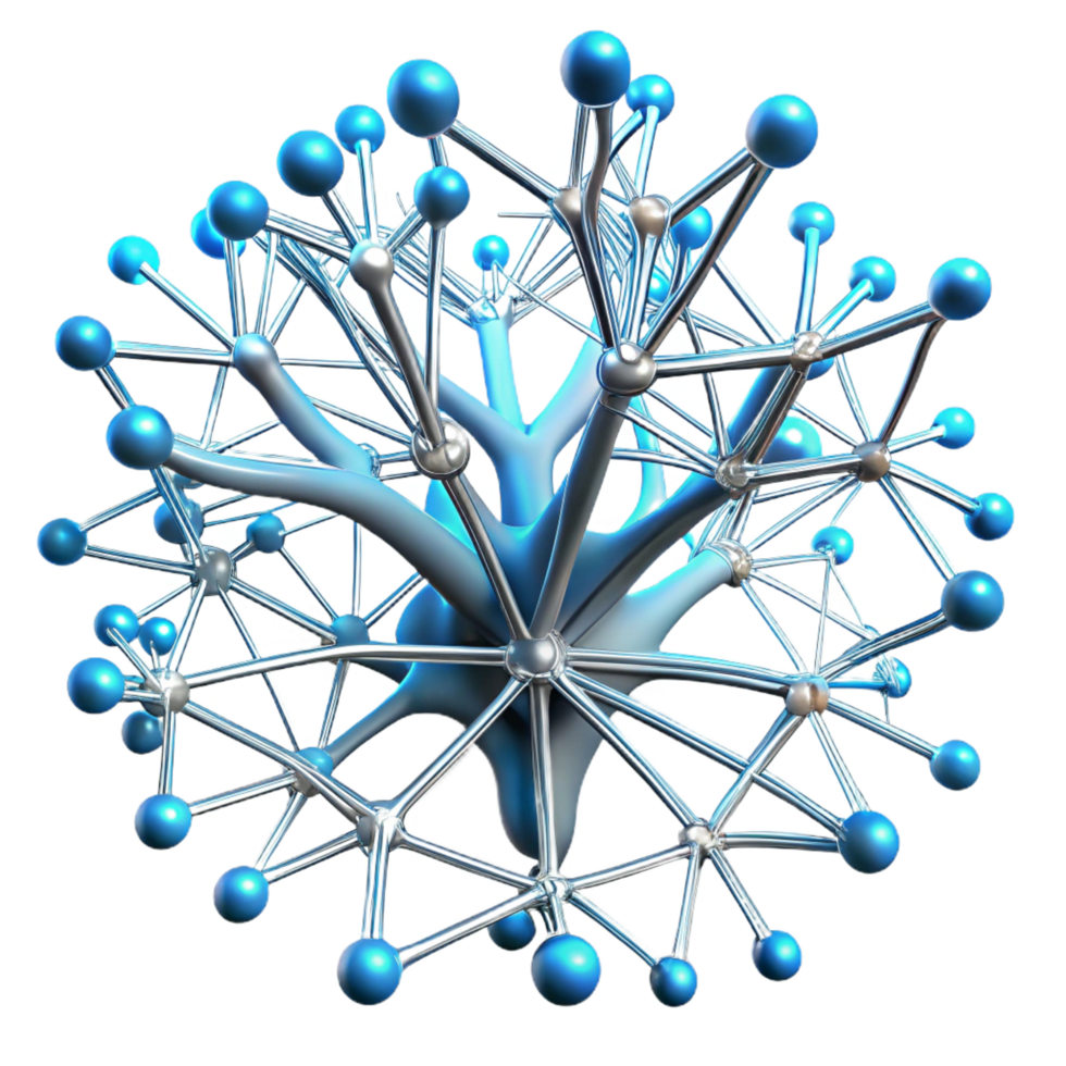 magnificent contemporary A complex network of branching lines, resembling a root system, with ...