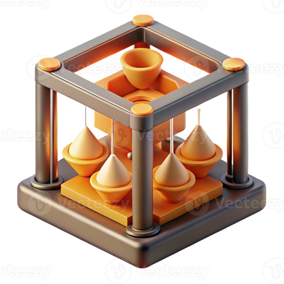 Dramatic Creative A 3d Printer Creating A Complex Organic Structure Layer By Layer Warm