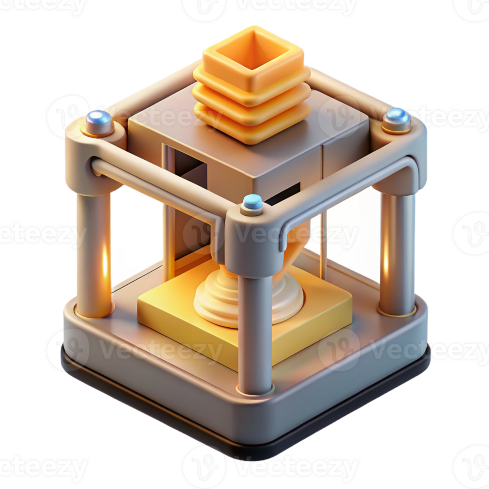 Serene Abstract A 3d Printer Creating A Complex Organic Structure