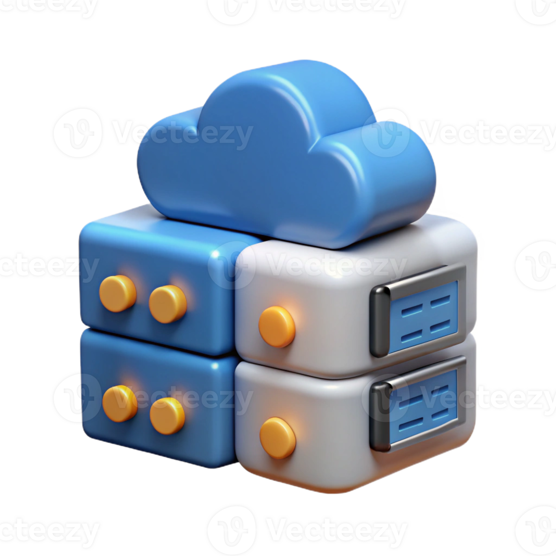 Vibrant Creative 3d Rendering Of A Server Rack Data Center Cloud Computing Network Technology