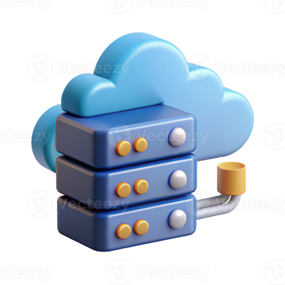 Serene Modern 3d Rendering Of A Server Rack Data Center Cloud