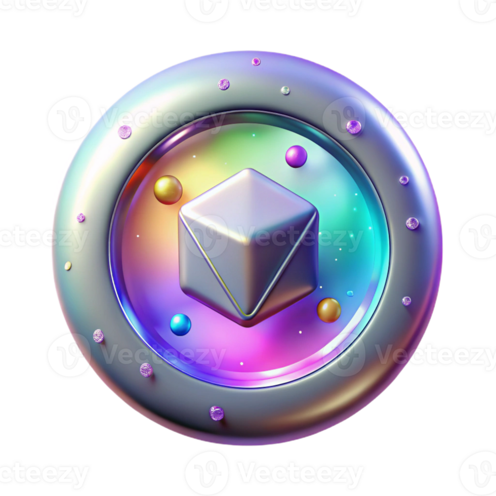dramatic abstract Holographic Button Ui Element Transparent for Ar Interfaces original 59142008 PNG