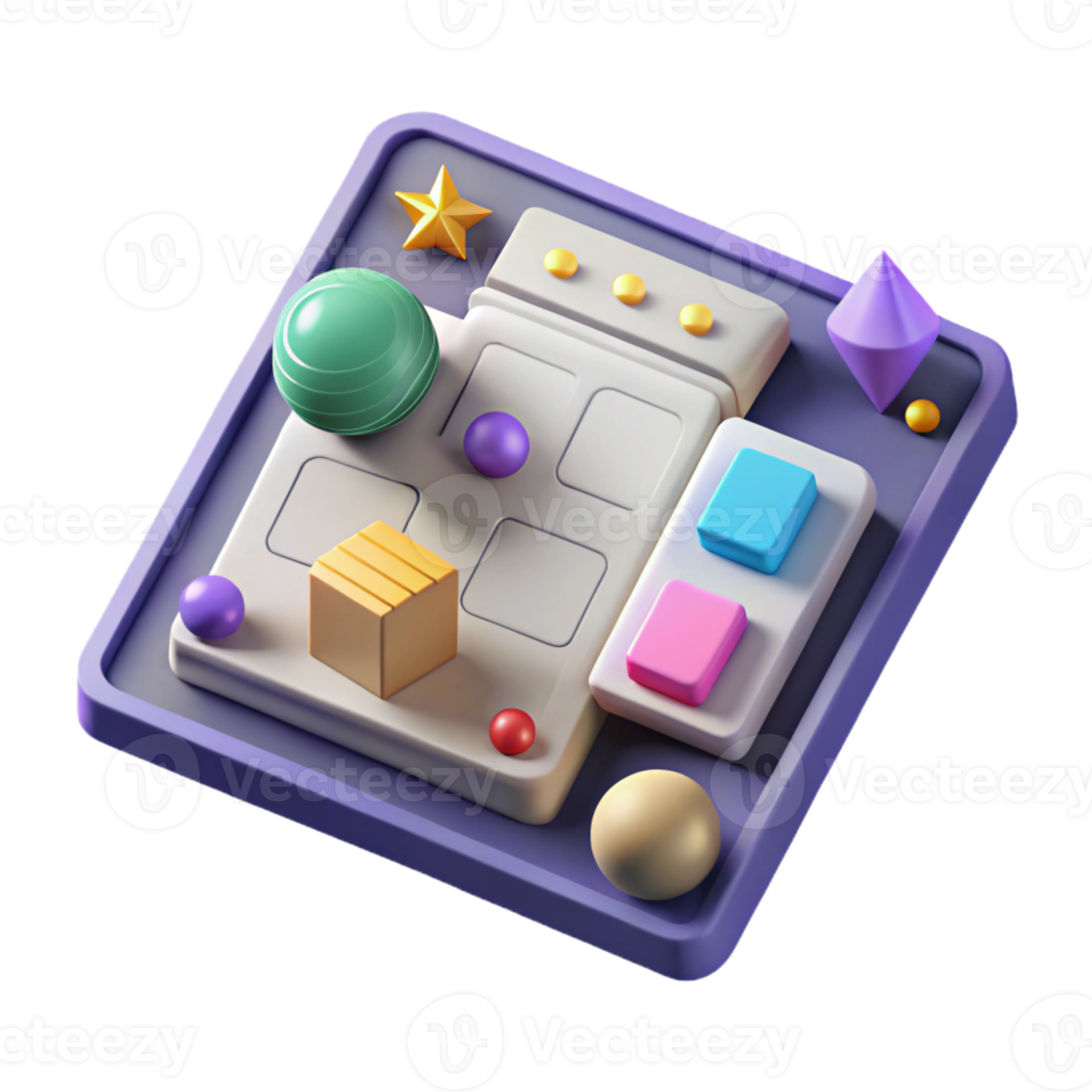 vibrant modern Isometric Ui Panel Wireframe Cutout for Software Design exclusive 59142328 PNG
