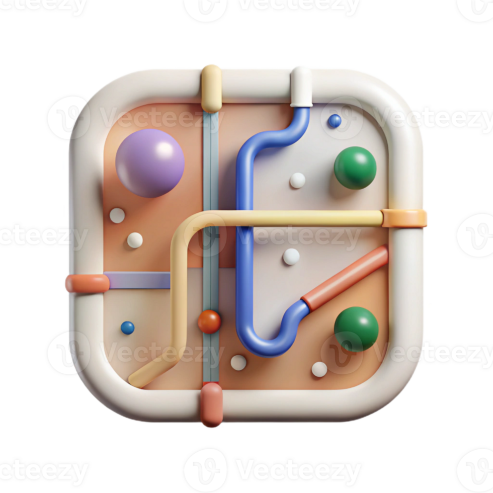 Dramatic Modern Minimalist Subway Map Graphic Isolated For Mobile Apps Professional 59144184 Png