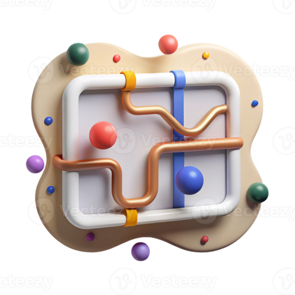 Vibrant Vintage Minimalist Subway Map Graphic Isolated For Mobile Apps Genuine 59144192 Png