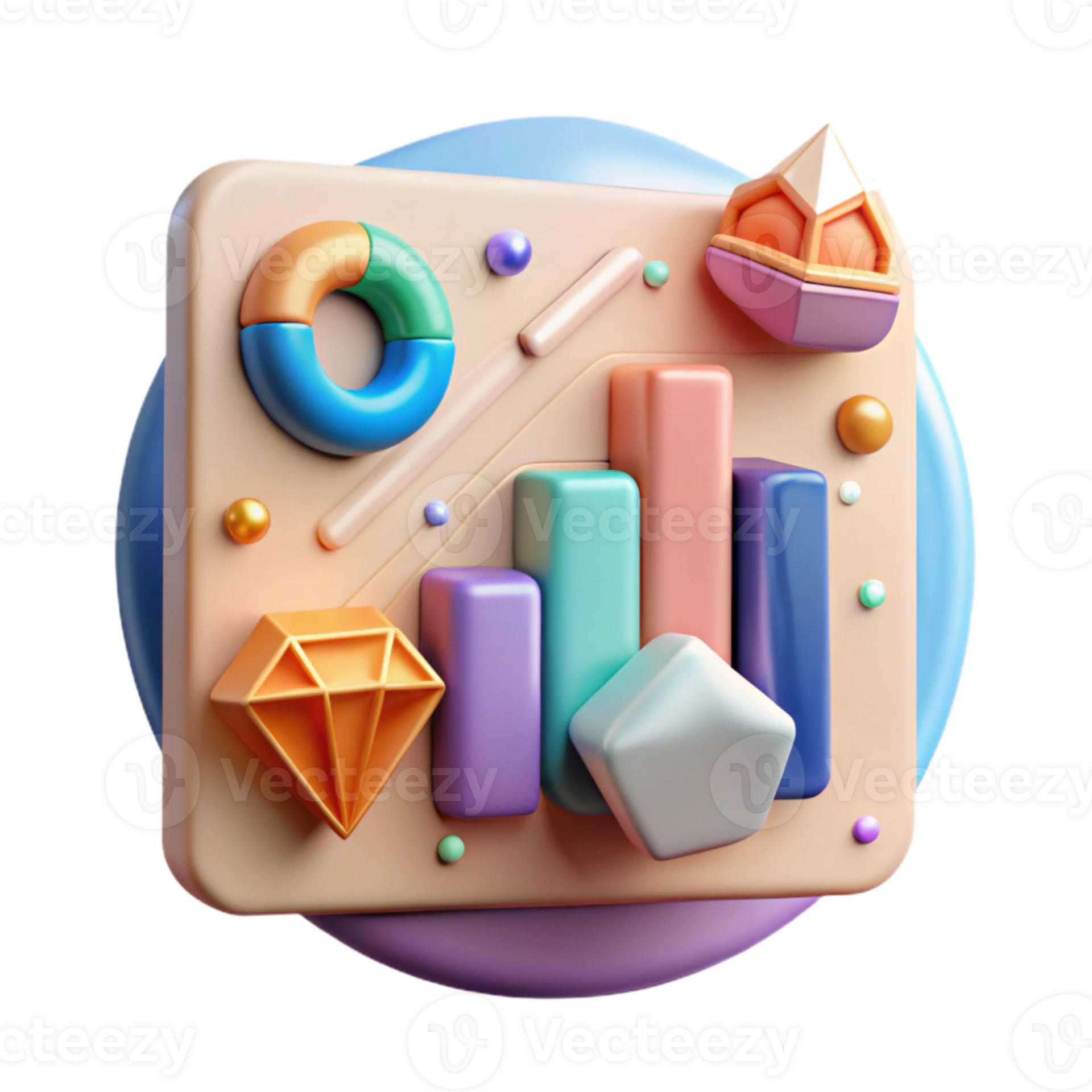 Stunning Abstract Modern Chart Icons Cutout For Data Visualization