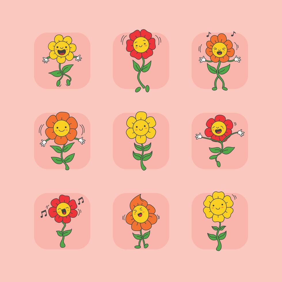 Emoticon With Flower Royalty Free Vector Image Flower Emoji Vector