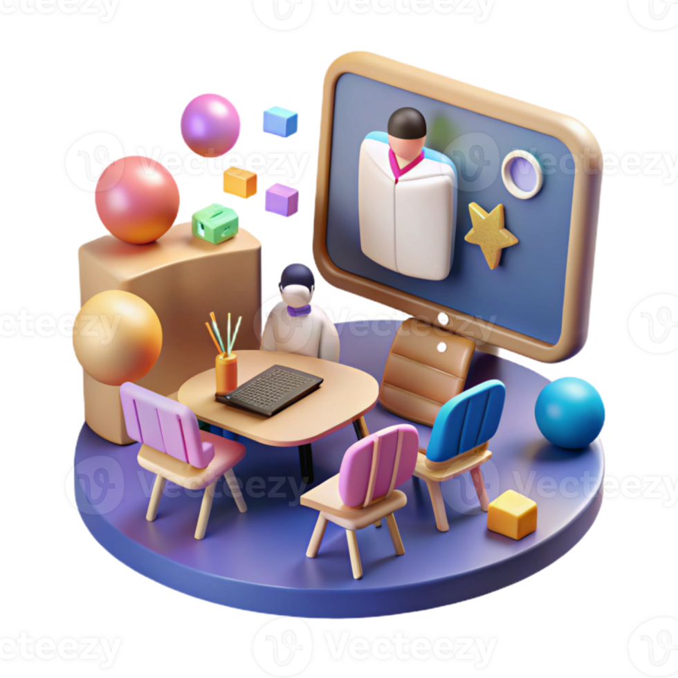 impressive traditional Virtual Classroom Meeting Transparent for Remote ...