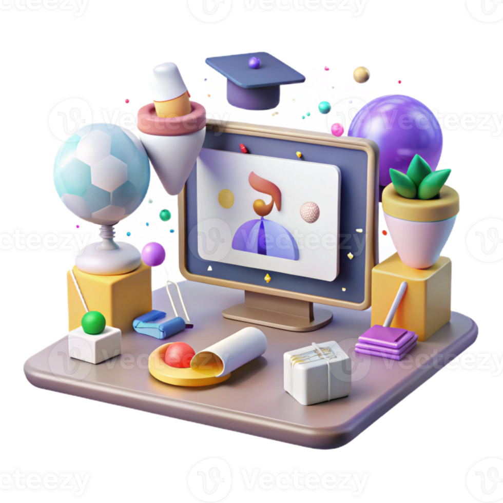 vibrant contemporary Virtual Classroom Meeting Transparent for Remote ...