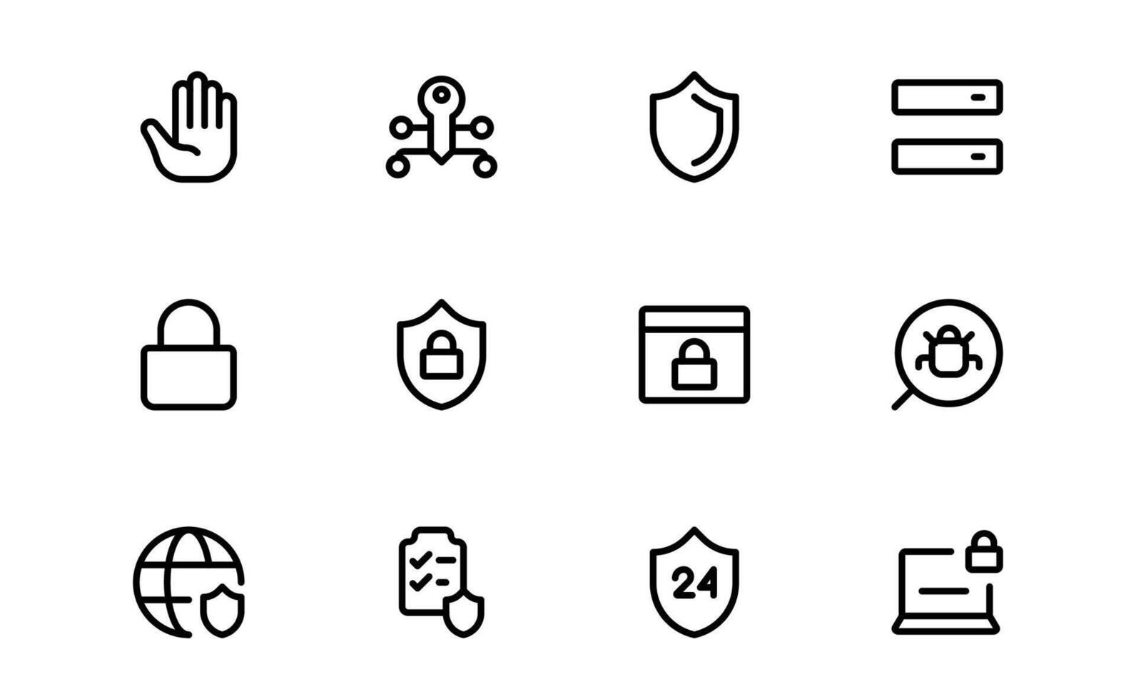 Premium Security Icons Set Bundle Up Editable Vectors For Surveillance Protection Alarm