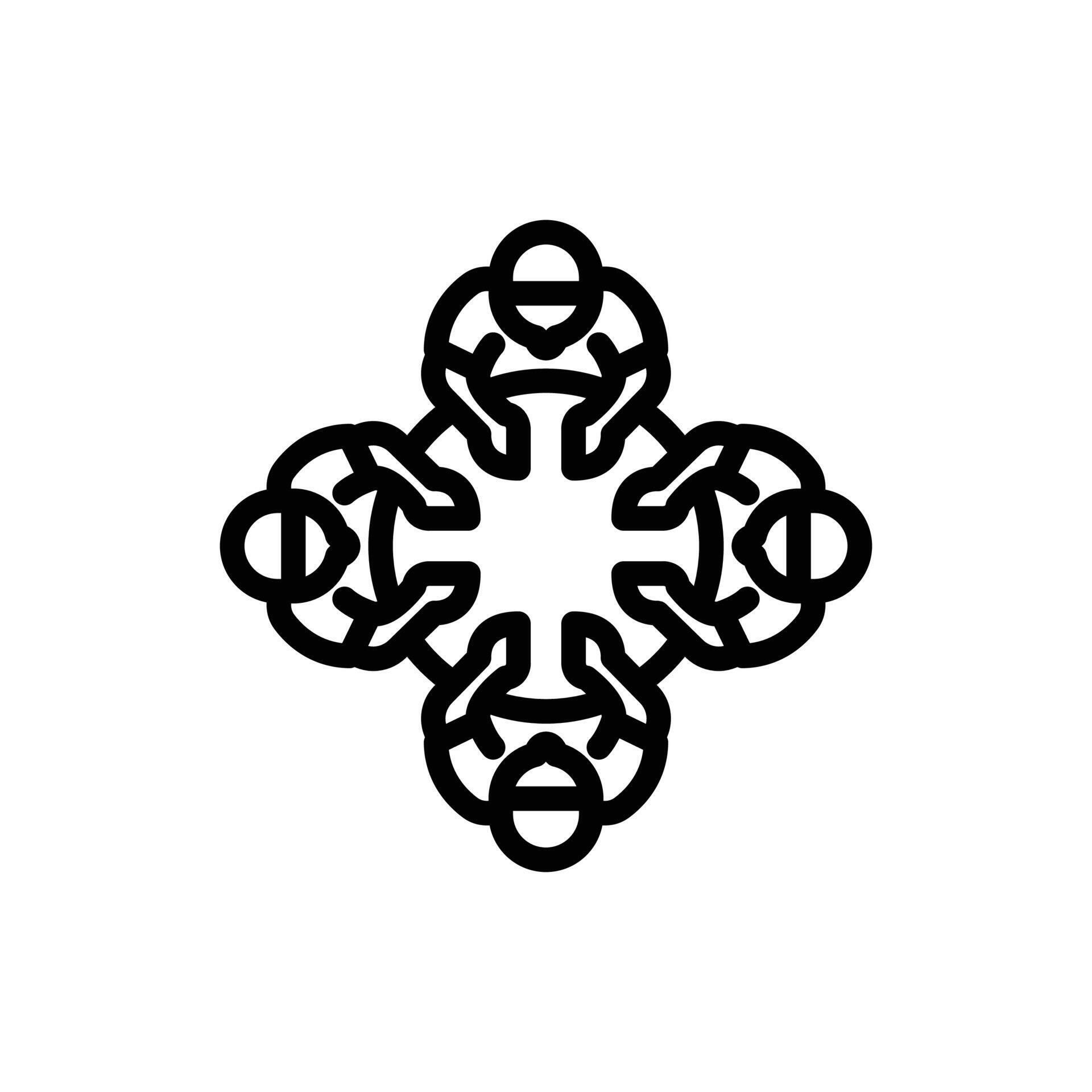 Teamwork Collaboration Unity Four Figures In A Circular Formation Symbolizing Shared Goals