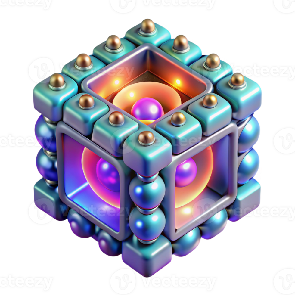 Extraordinary Abstract A Quantum Computer Core Emitting A Complex Pattern Of Light Abstract