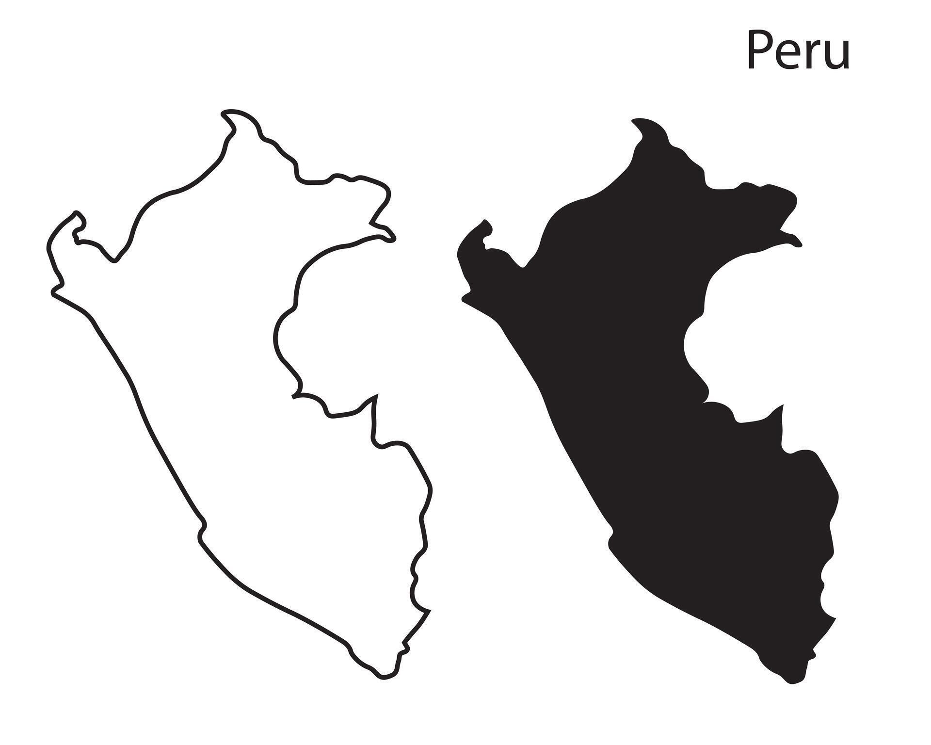 Peru map illustration, Peru map silhouette 59173218 Vector Art at Vecteezy