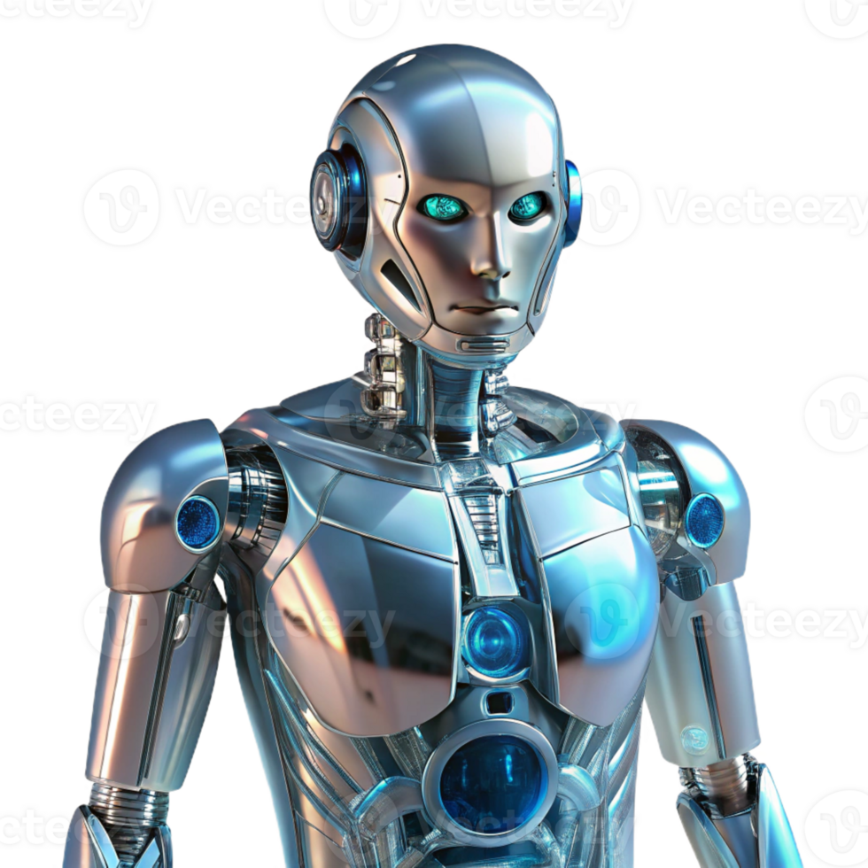 magnifique abstrait une transparent humanoïde robot, complexe interne mécanismes visible ...