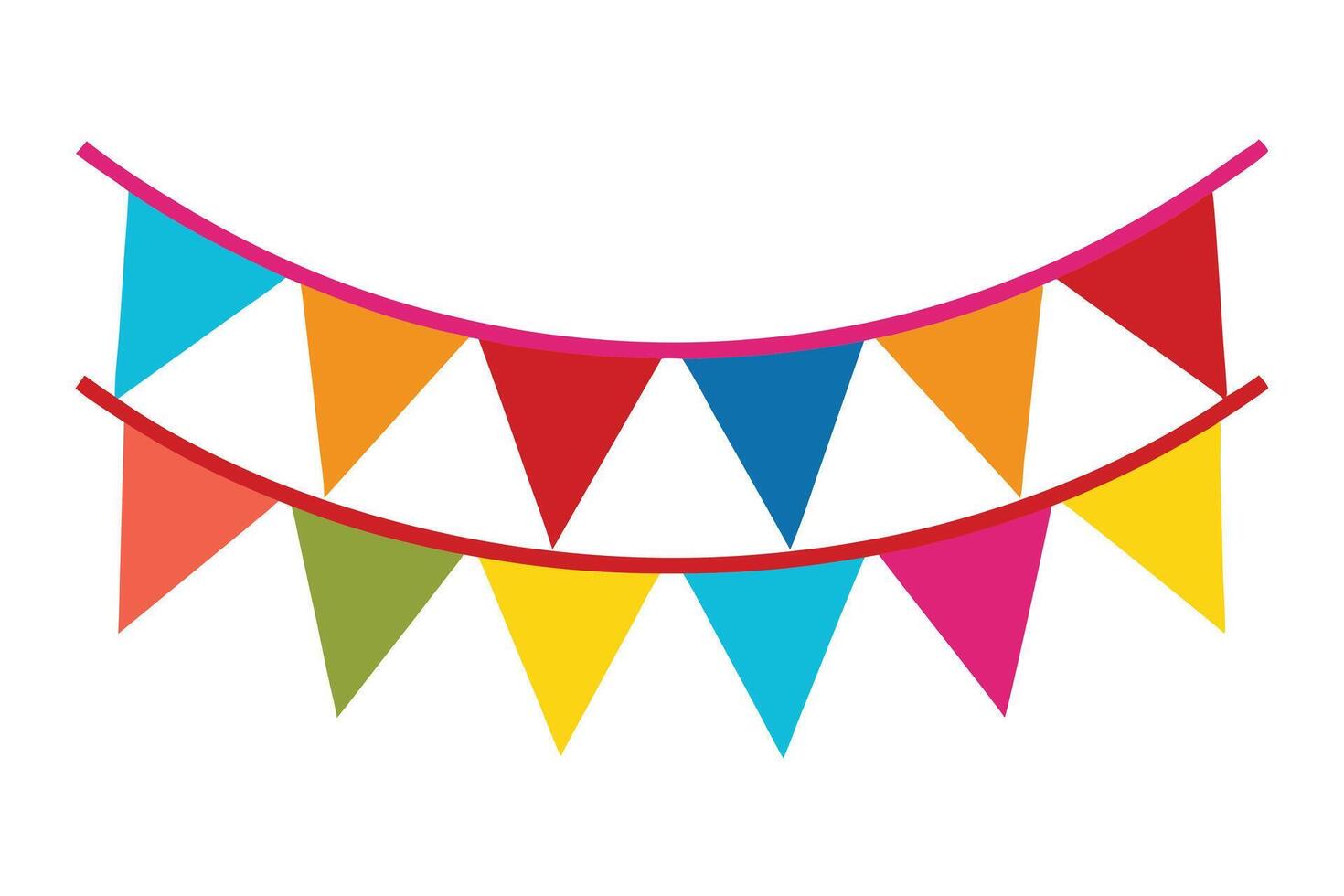 Colorful Triangular Bunting for Celebrations 59180009 Vector Art at ...