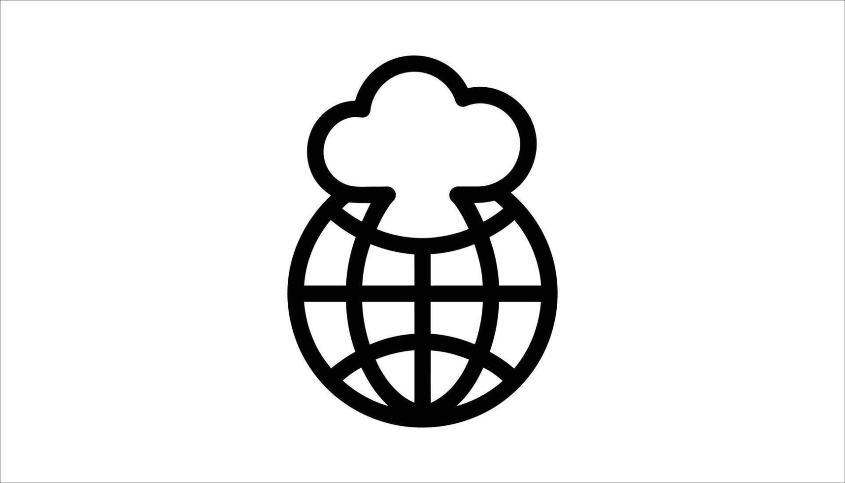 Cloud Icon On Globe For Global Cloud Computing Concept 59181524 Vector