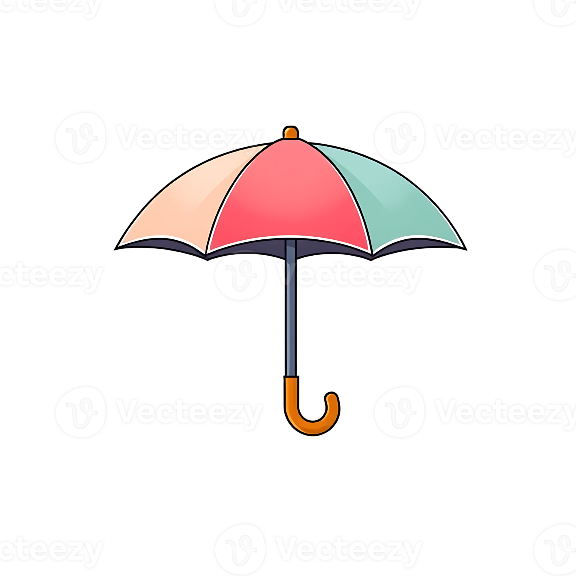 Colorful cartoon umbrella for rain or sun protection 59217629 PNG