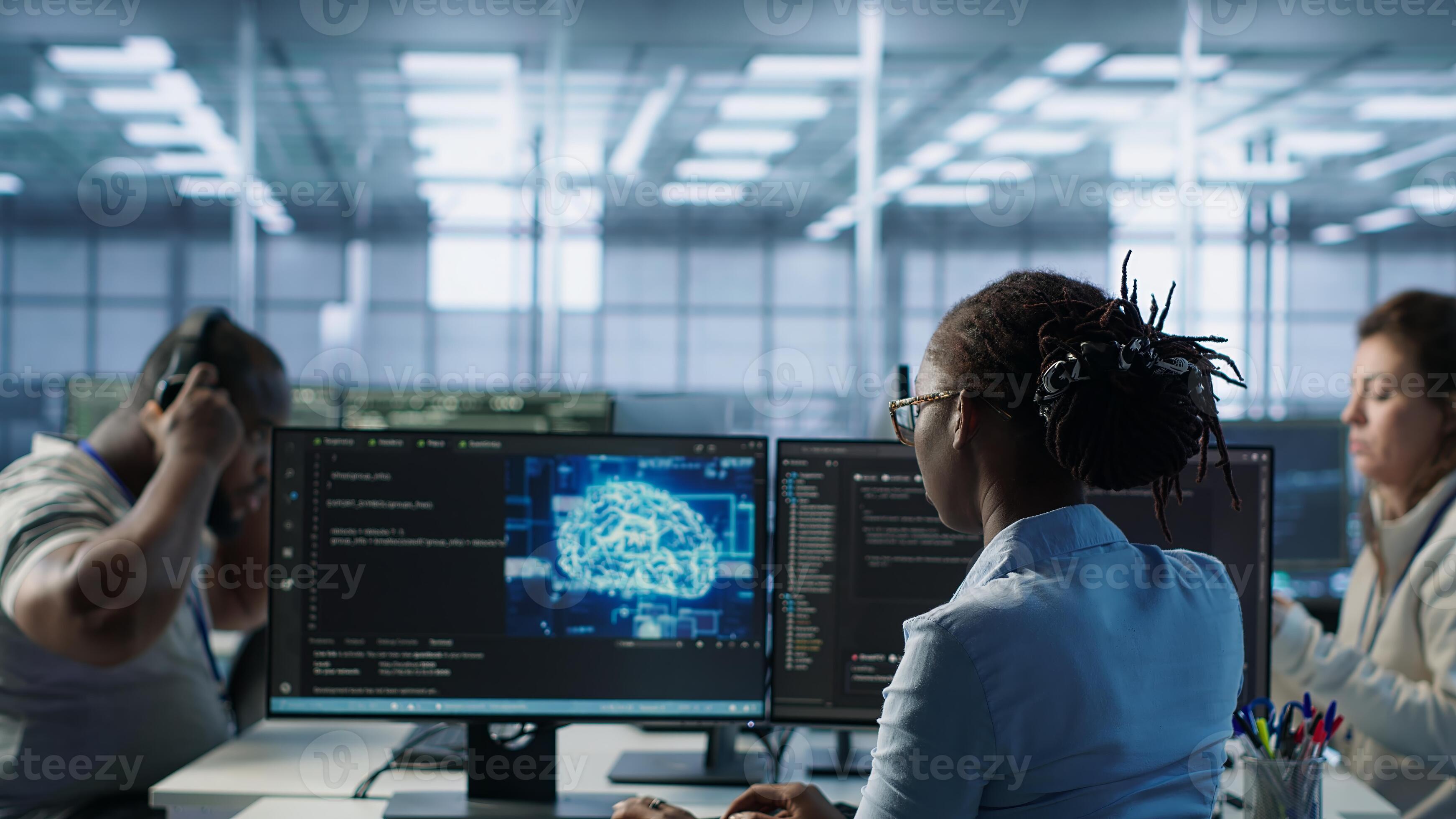 Admin In Data Center Using Artificial Intelligence Computing Simulating