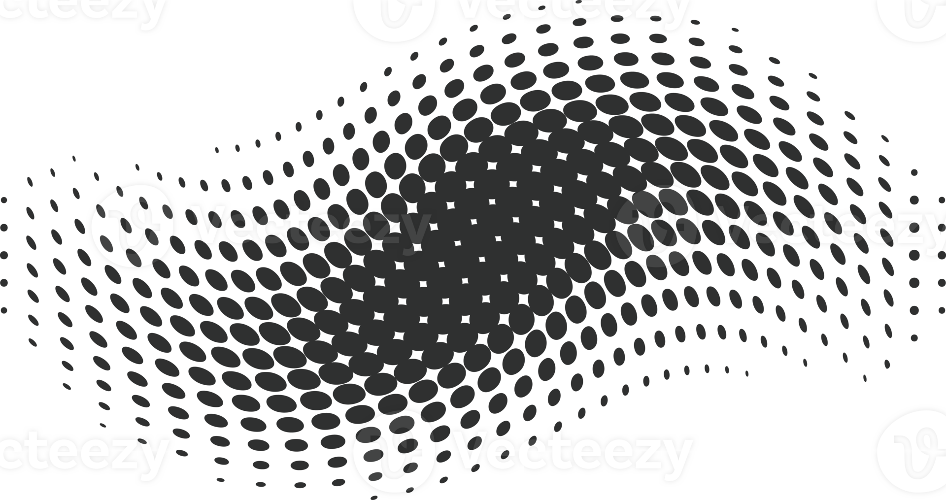 Dotted shape. Abstract gradient wavy element. Halftone geometric line with gradation texture ...