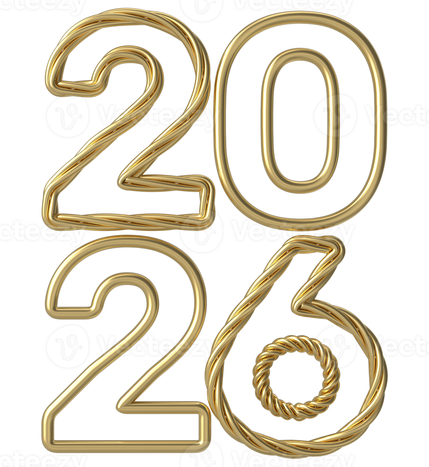 golden numbers on transparent background, Happy new year number 2026 59227276 PNG