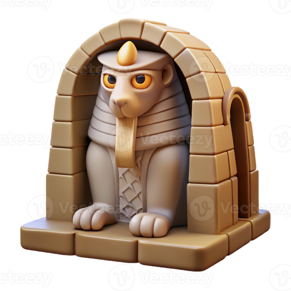 wonderful creative A stoic sphinx, with enigmatic eyes, guarding a hidden doorway. Art style ...