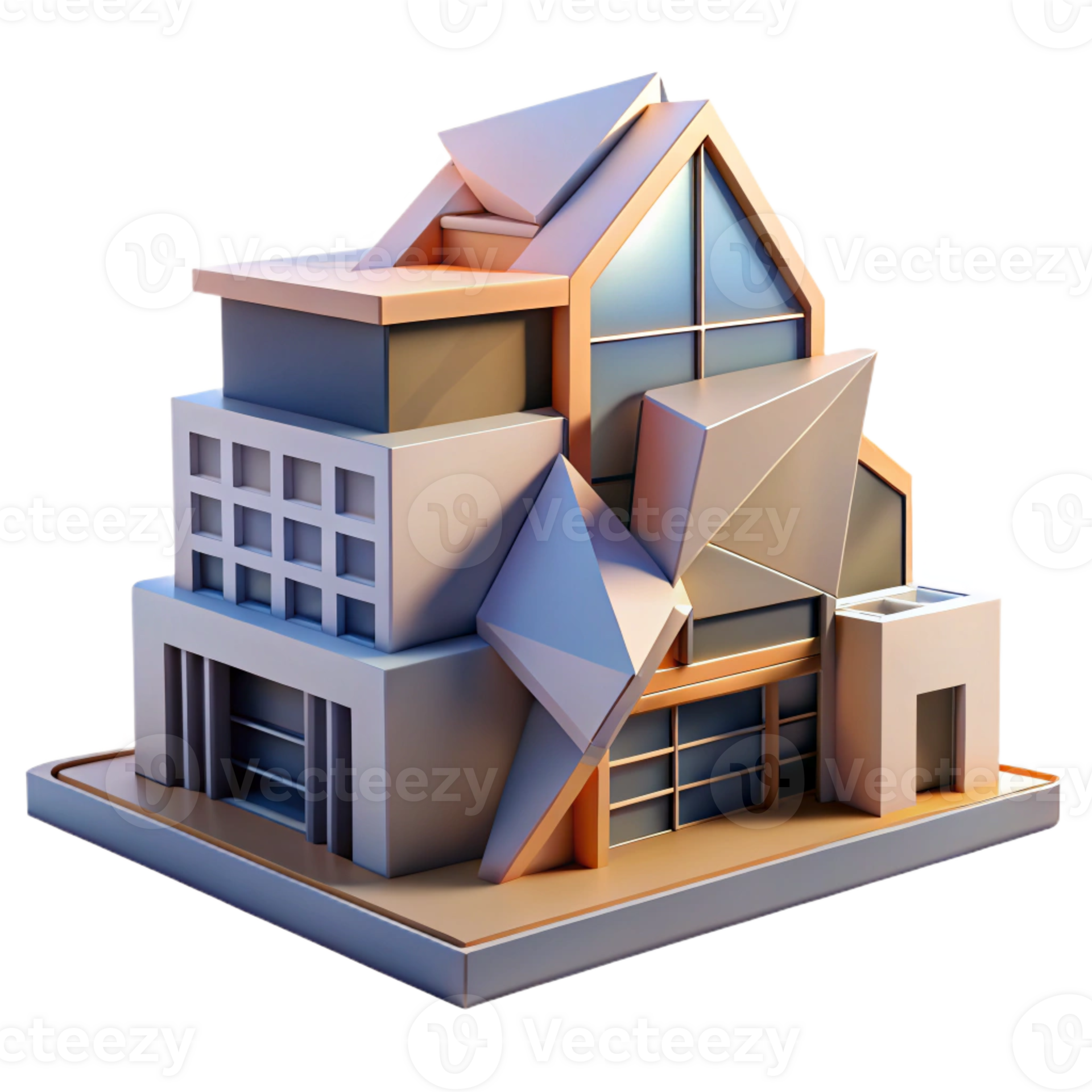 Vibrant Traditional A Deconstructivist Building With Fragmented Forms And Distorted Angles