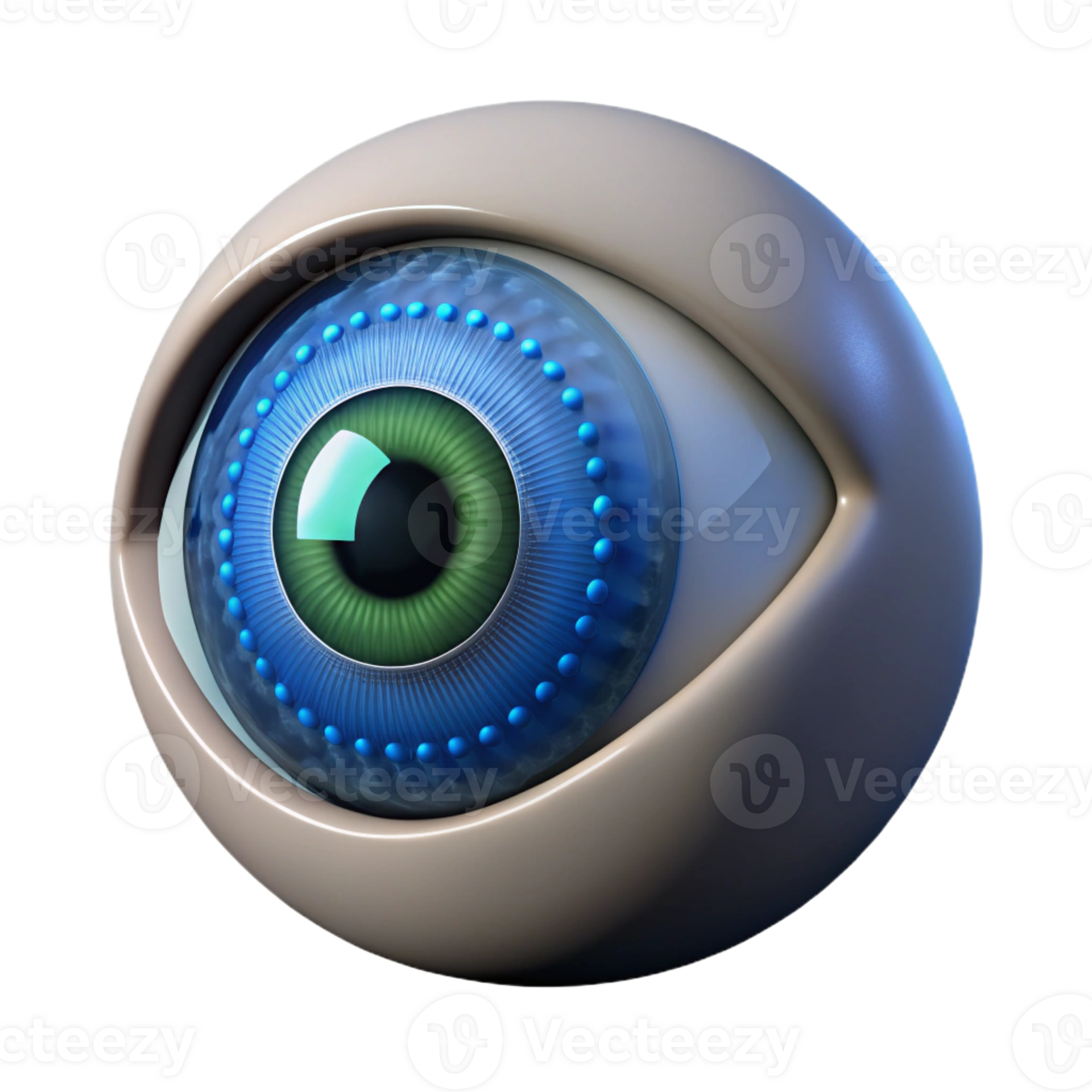 Wonderful Rustic A Single Human Eye With Binary Code Reflecting In The