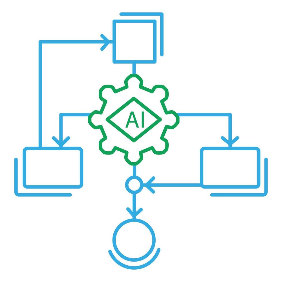 AI Algorithm Technology Icon design automation, digital intelligence ...