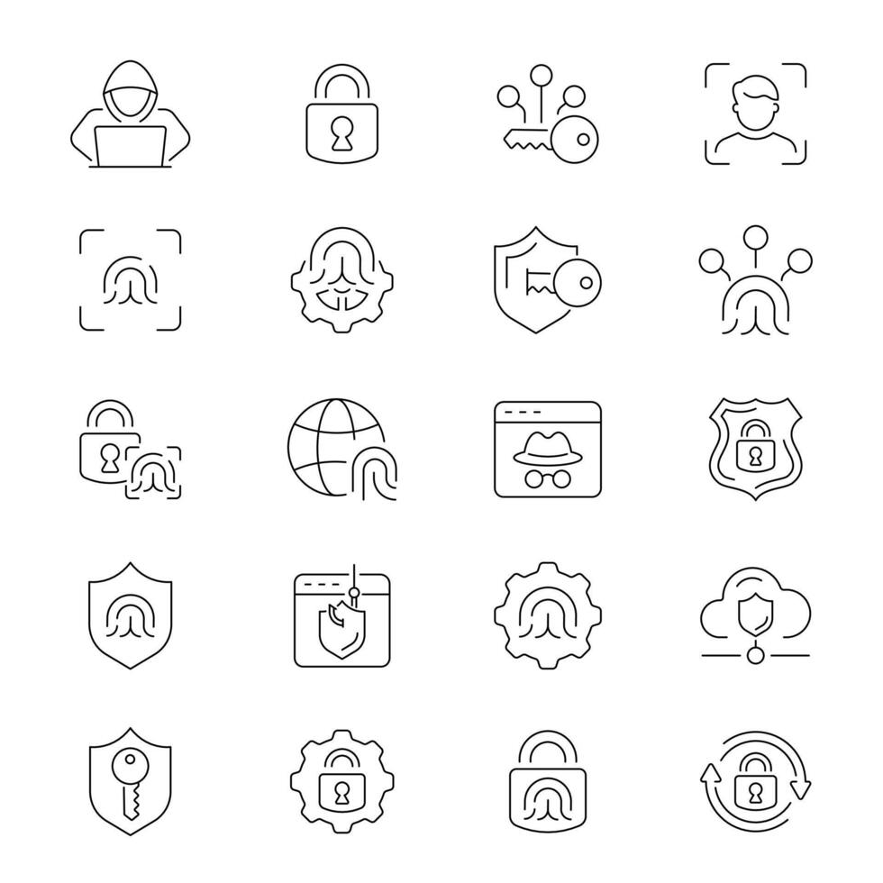 Cyber Security Icons Cyber Security Icon Set Protection Technology Data Protection Secure