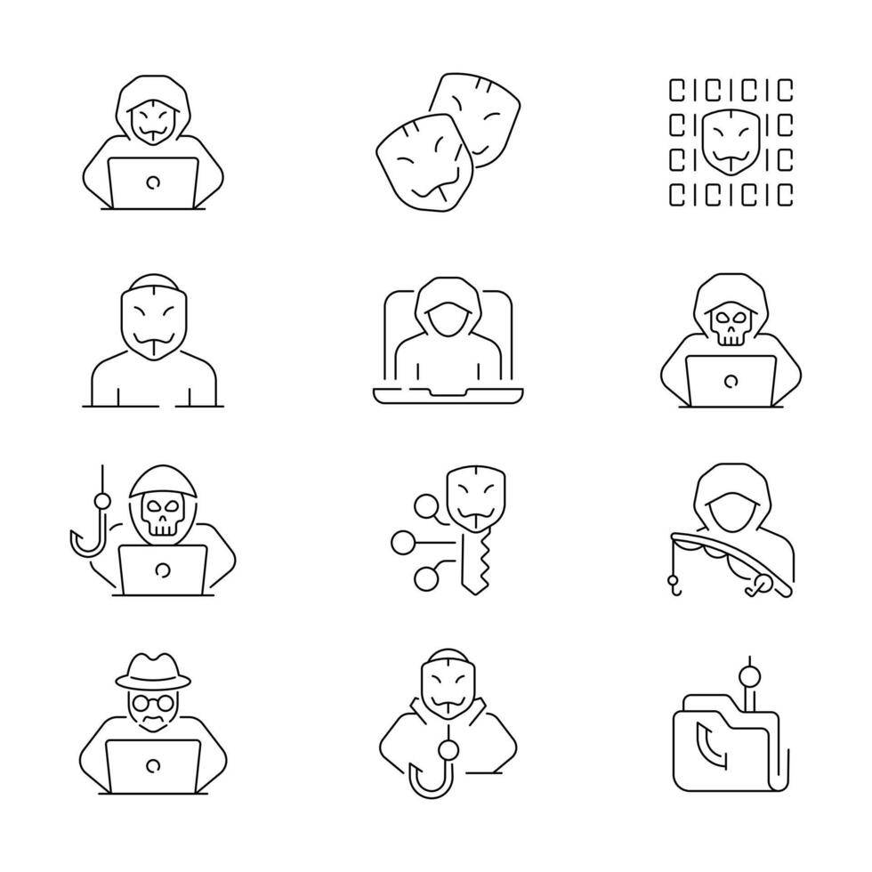 hacker iconos computadora hacker ciber delito, hackear, contraseña, ciber seguridad, hacker ...