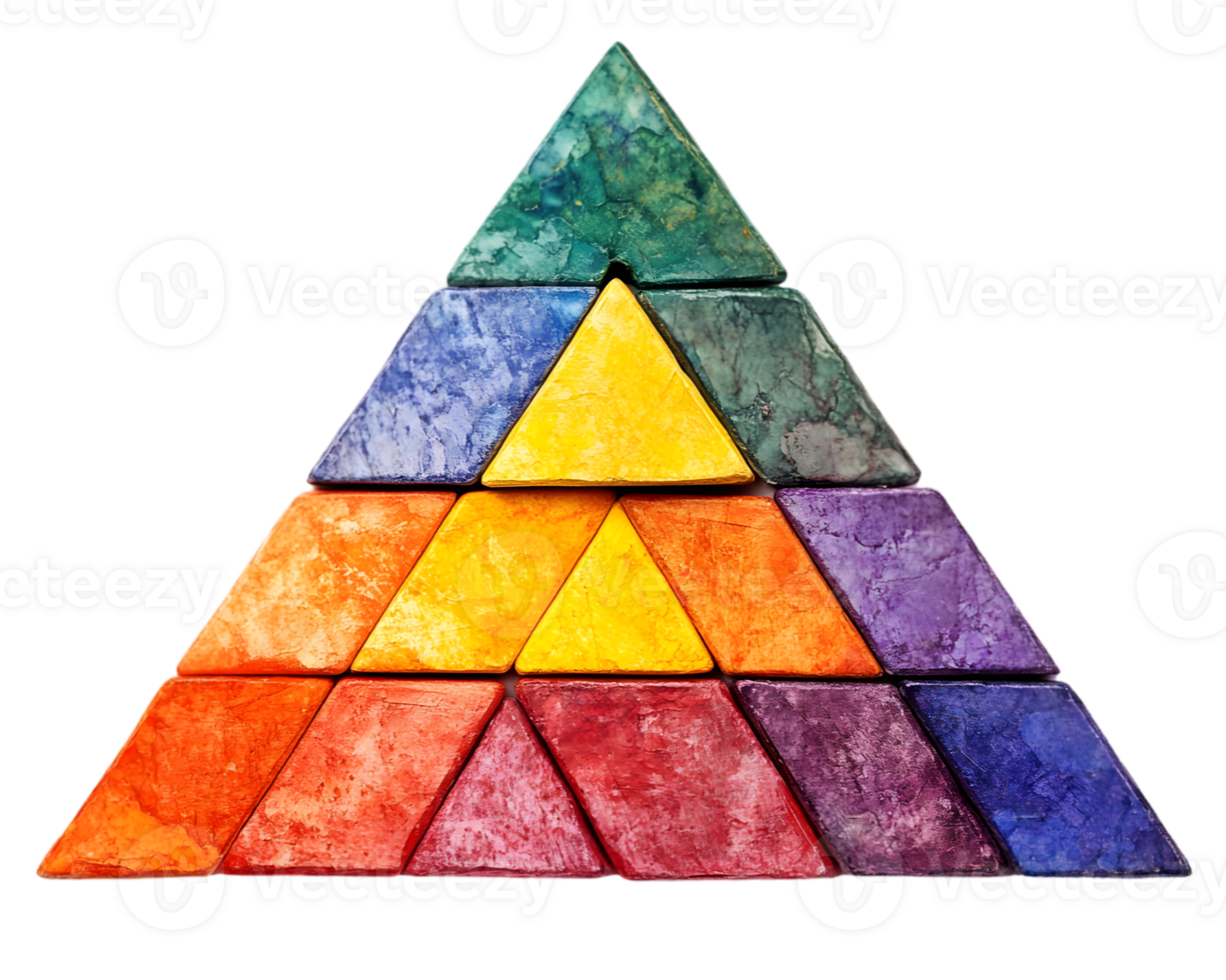 Colorful Triangular Pyramid Pattern 59248624 PNG