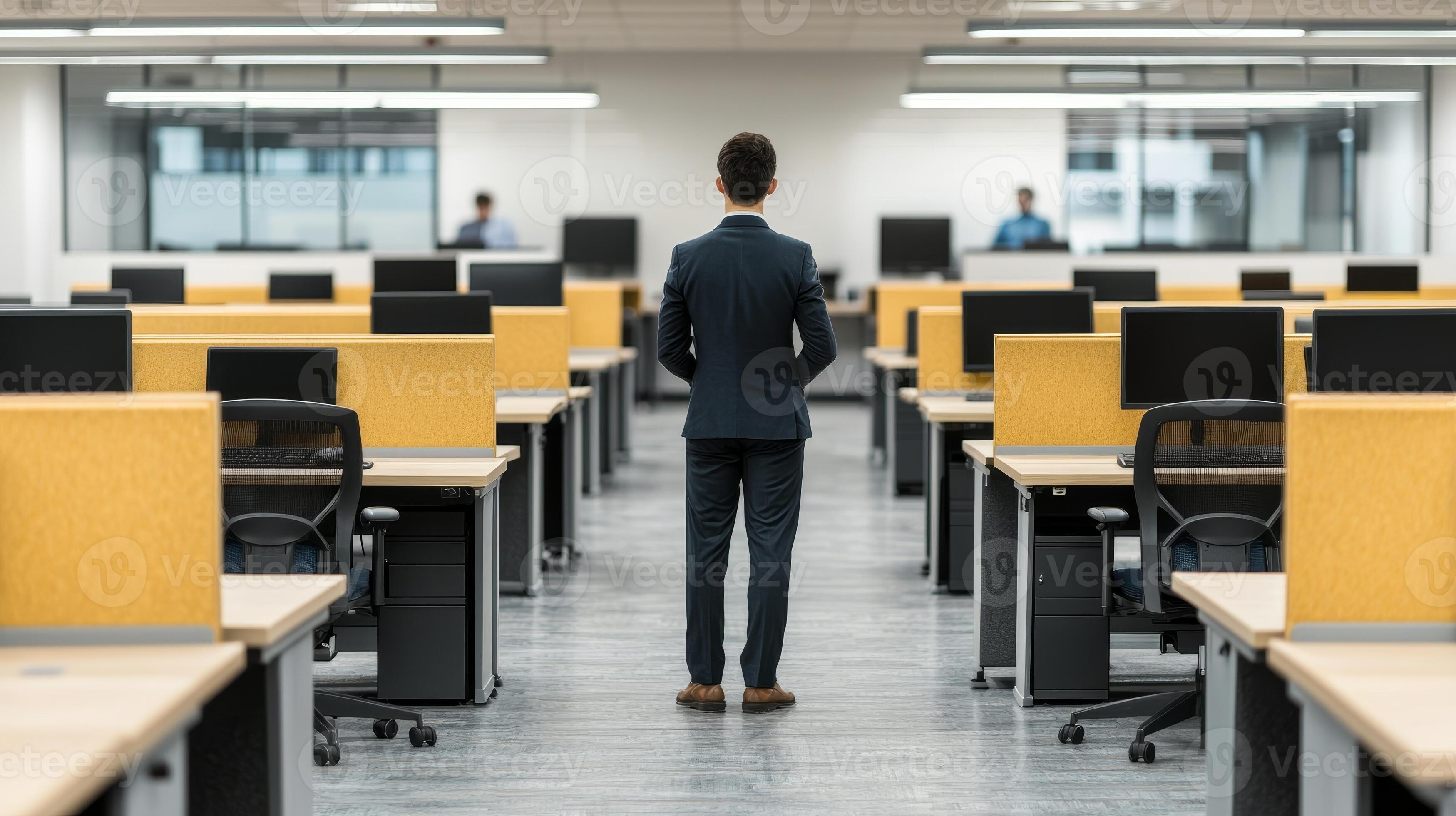 Management Problem Solving Supervision Concept A Man In A Suit Stands