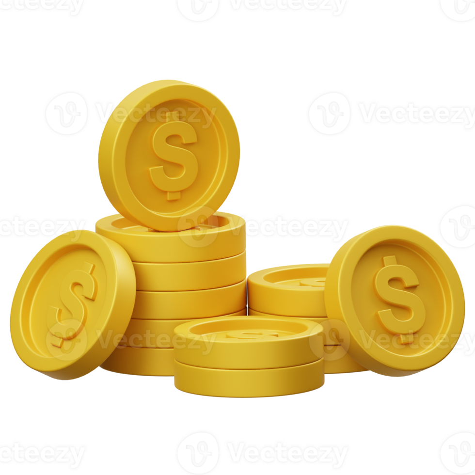 Dollar Coin 3D object Illustration 59282900 PNG