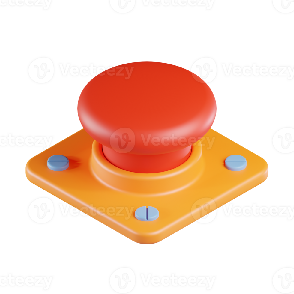 Alert Button 3d Icon Illustration 59285926 Png