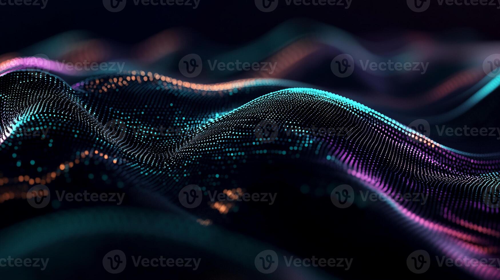 Abstract data flow visualization. Complex, vibrant, digital wave patterns 59294370 Stock Photo ...