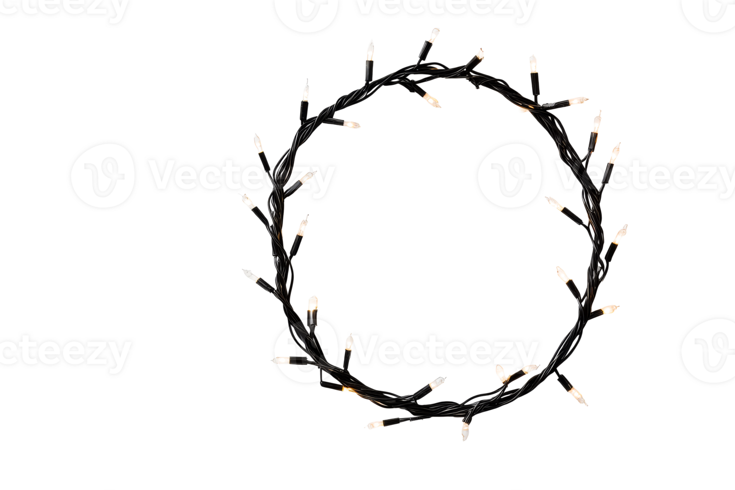 Circular decorative string lights for festive events 59308316 PNG